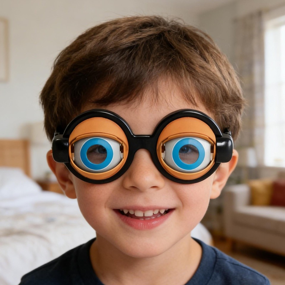 Party Toy Adult Kids Funny Wink Glasses Eyewear Crazy Eyes Props Crazy ...