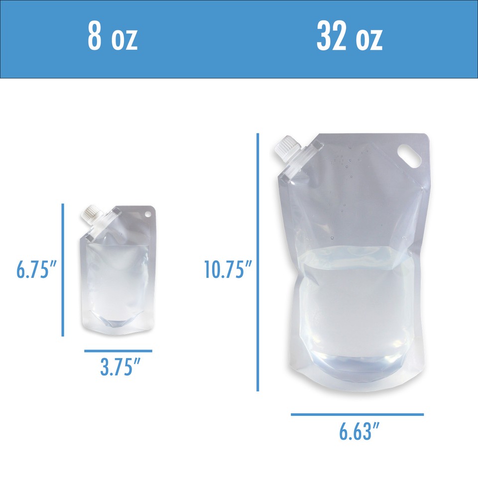 Cruise Ship Flask Kit Reusable & Concealable Liquor Bags Sneak or ...