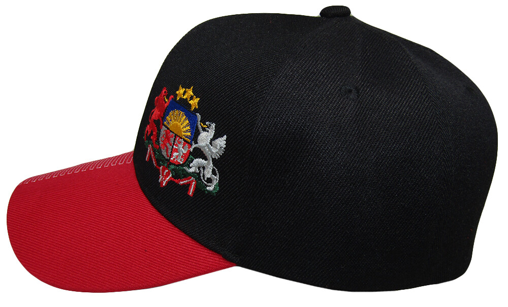 Latvia Country Black Red White Letter Crest Patch On Side Embroidered ...