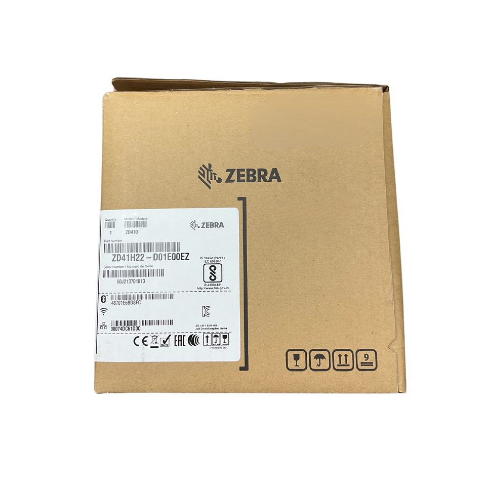 NEW IN BOX Zebra ZD410 Direct Thermal HC Ethernet 203dpi Part#: ZD41H22 ...