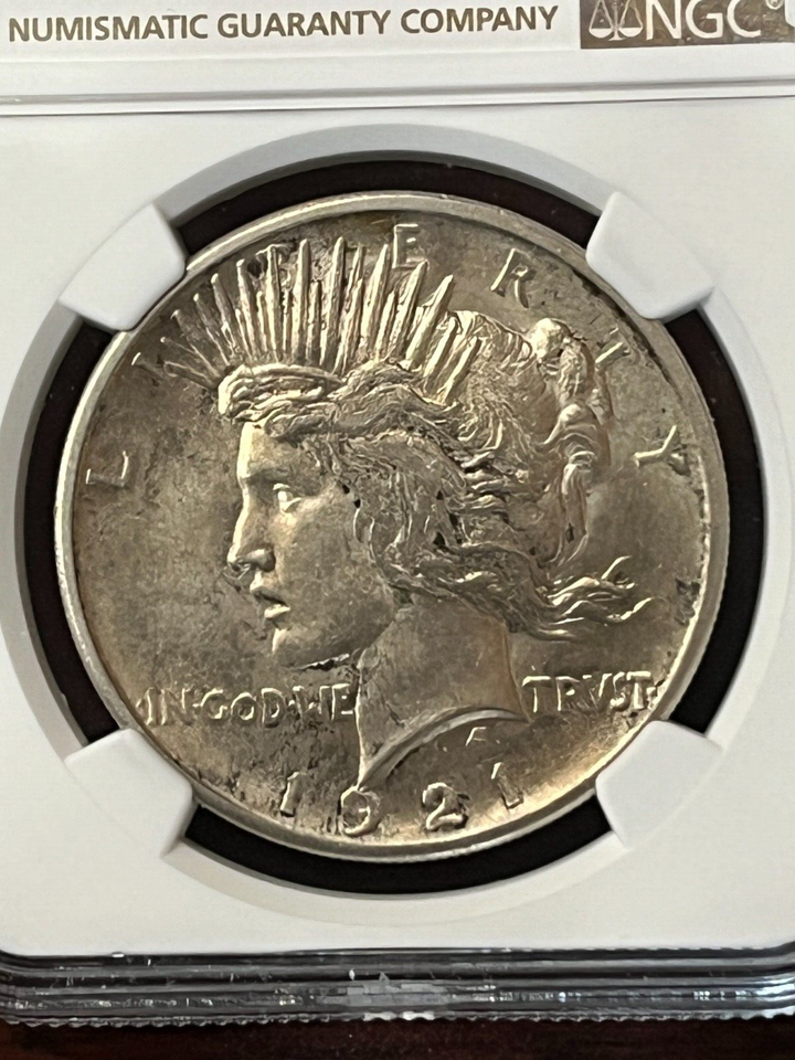 1921 High Relief Liberty Peace Silver Dollar $1 Coin NGC Graded MS62 ...