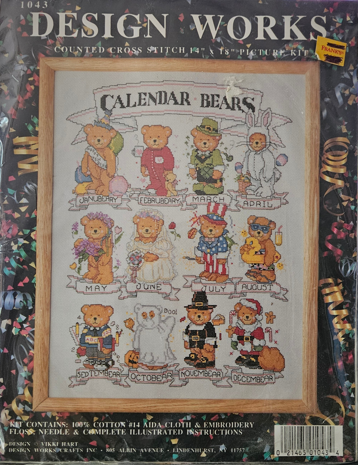 Design Works Cross Stitch Kit - "Calendar Bears" | eBay