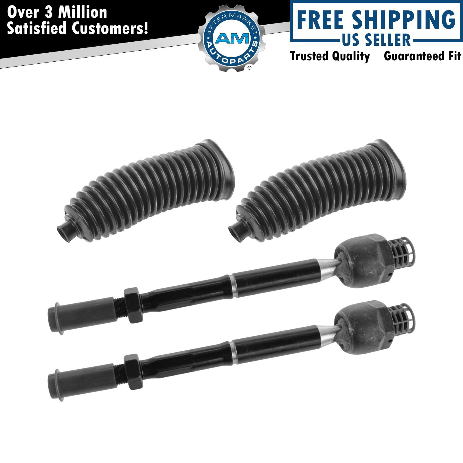 Inner Tie Rods & Bellows Kit Fits 05-10 Chrysler 300 07-10 Charger 05 ...