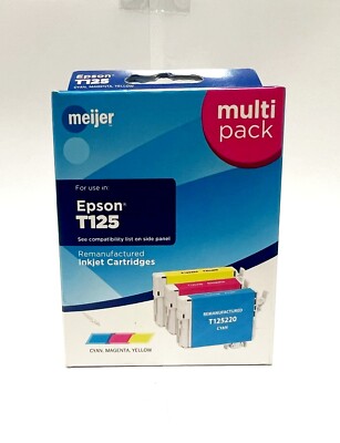 Meijer Remanufactured Ink Cartridges for Epson T125 - COLOR (C, M, Y ...