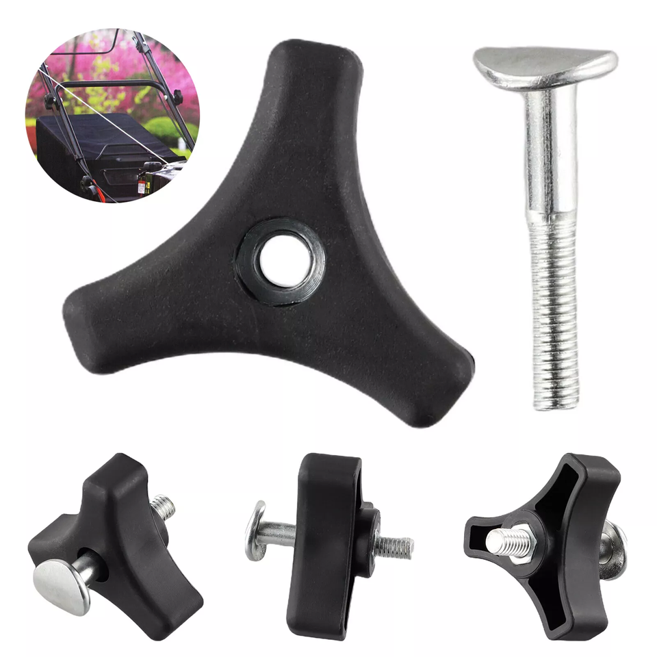 2/4Set Garden Triangle Handle Knob Wing Nut Screw Bolts for Honda Lawn ...