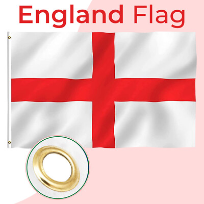 5ft x 3ft 3ft x 2ft 8ft x 5ft Polyester England Flags with Brass ...
