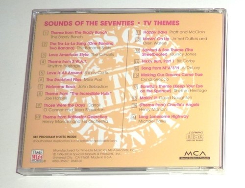 CD by VARIOUS ROCK / POP ARTISTS "SOUNDS OF THE SEVENTIES - TV THEMES ...