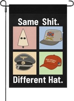 Same ShJt Different Hat Yard Flag, Funny Outdoor Decor 12x18 inch ...