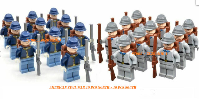 20 Pcs Minifigures lego American Civil War North South Confederate ...