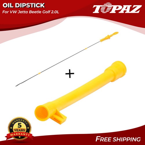 Oil DipStick and Oil Dip Stick Funnel Tube For VW Jetta Beetle Golf 2 ...