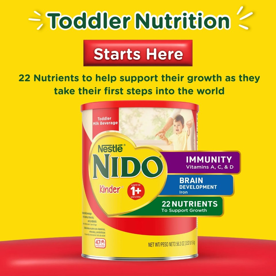 Nestle Nido Kinder 1 Plus Toddler Powdered Milk Beverage 360g (Pack of ...