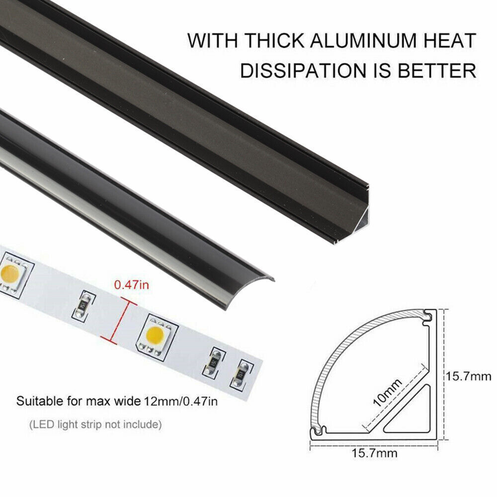 Led Aluminum Channel Aluminum Channel HitLights 5-Pack 3.3Fft/1Meter U ...
