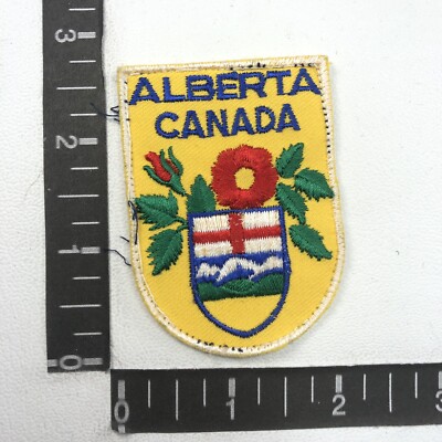 Vtg Embroidered Twill ALBERTA Canada Shield Patch O95E | eBay