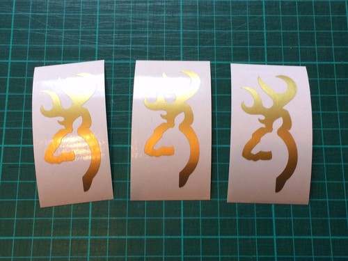 Browning Buckmark logo CrossBow Shotgun Sticker Decal x3 70mm shooting ...