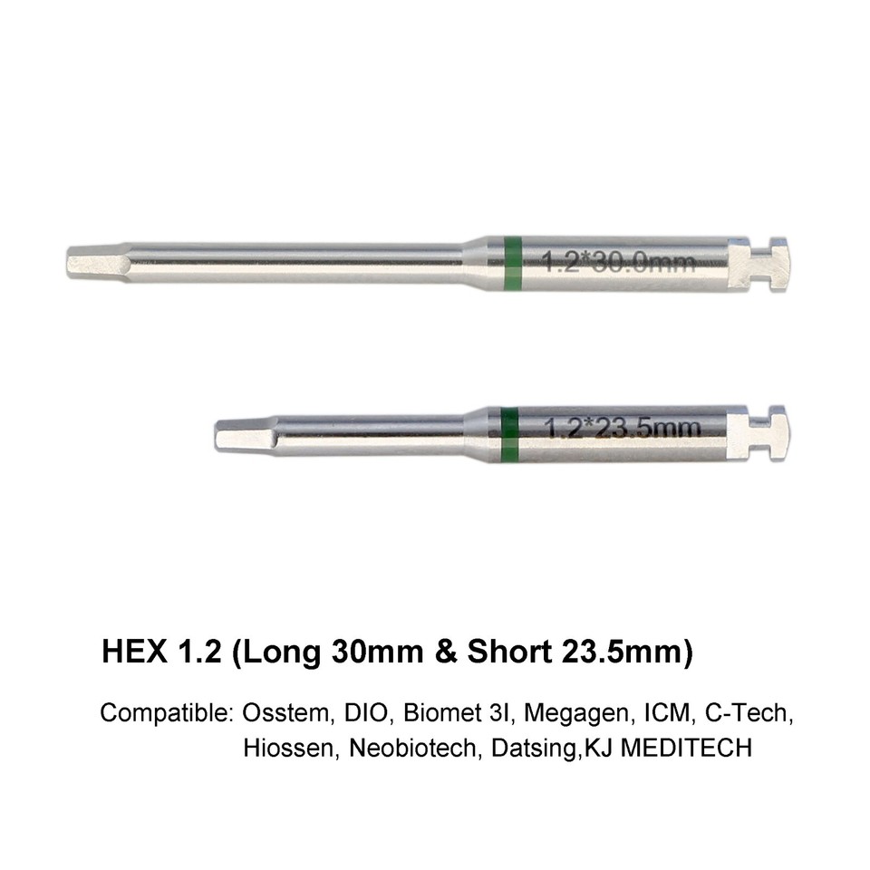 Implant Screwdriver Hex 1.2 Driver Dental Torque Wrench Adapter Megagen ...