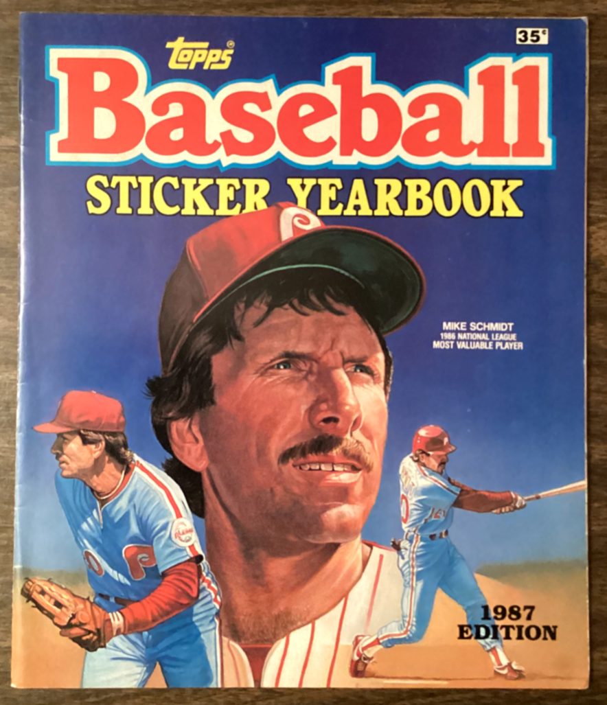 TOPPS BASEBALL STICKER YEARBOOK - 1987 Edition - Contains Stickers ...