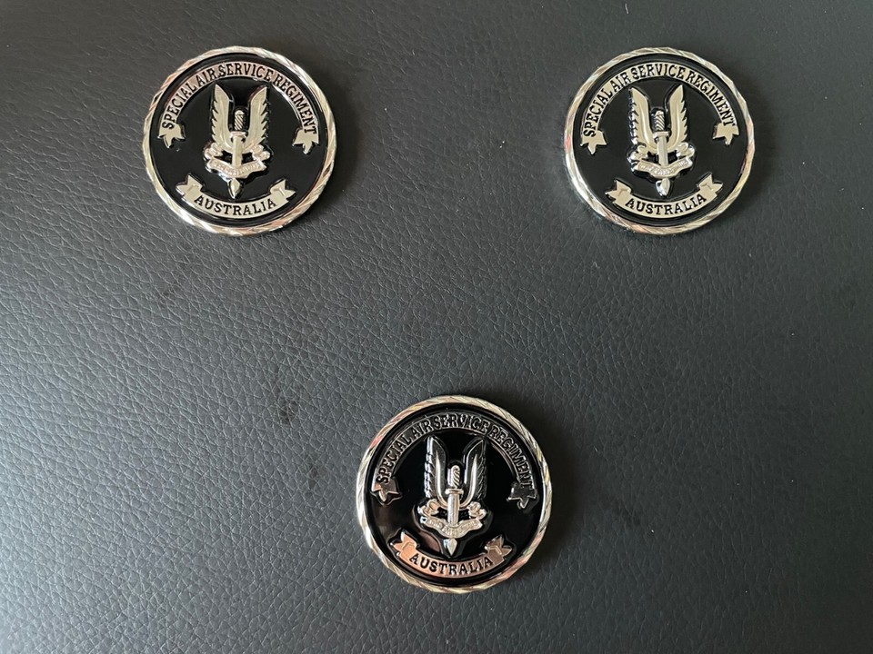 3 x Sabre SAS Squadrons all 3 Special Air Service SAS challenge coins ...