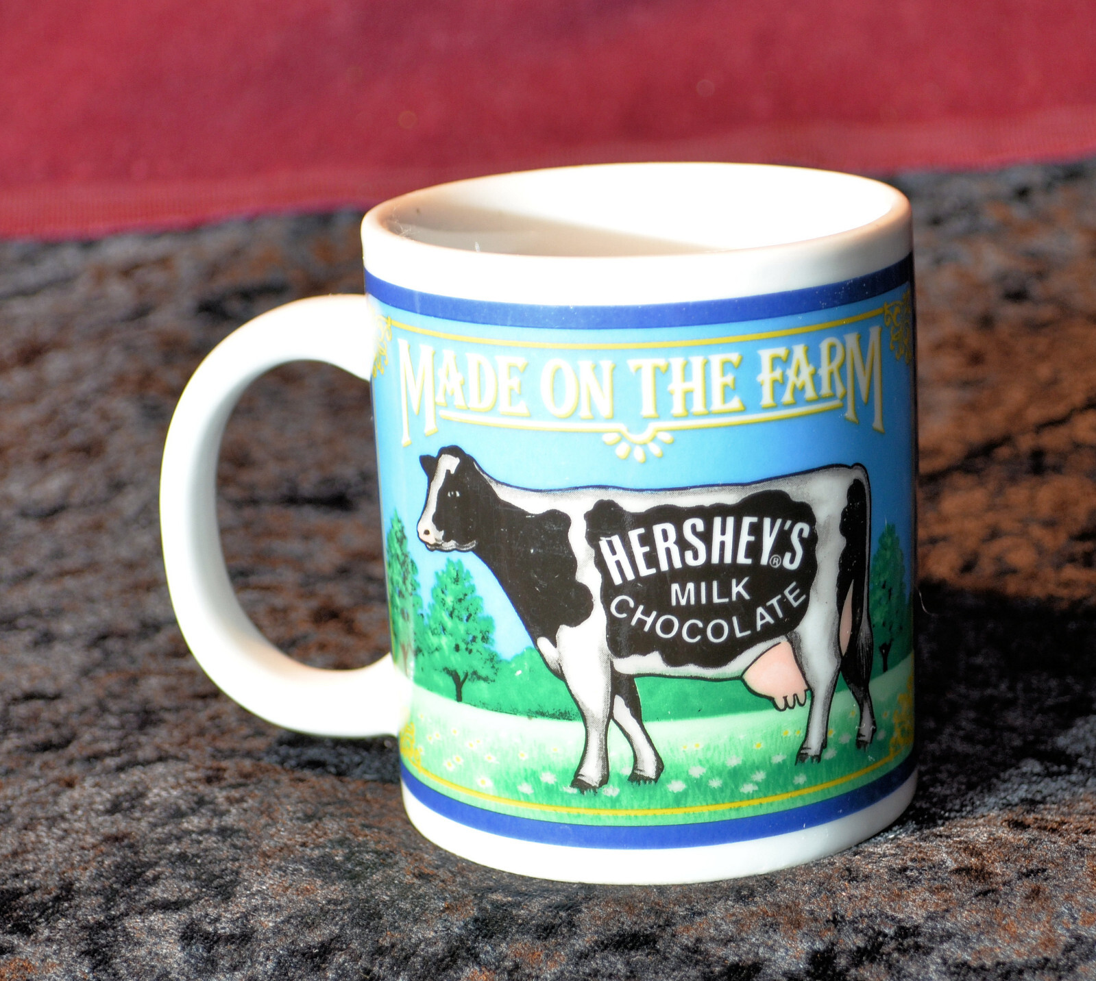 Hershey’s Milk Chocolate Cow Vintage Made on the Farm Coffee Mug 3-½ ...