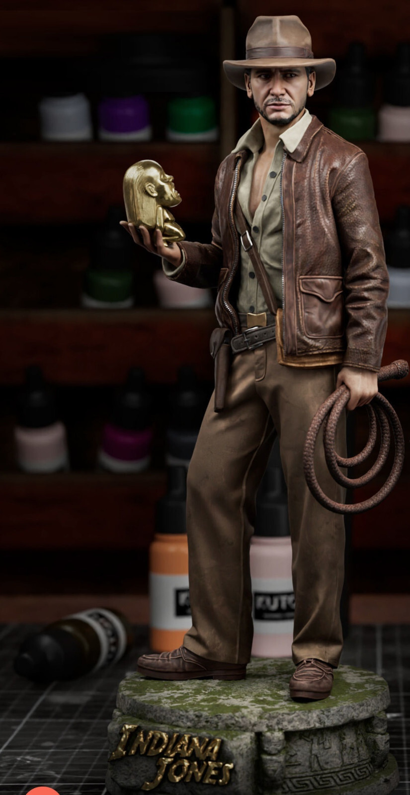 Painted Indiana Jones Statue 1/6 Movie Figure | eBay
