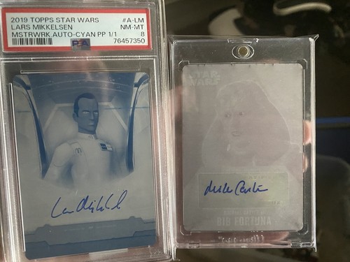 Topps Star Wars 1/1 Printing Plate Autograph Card Lot! Thrawn And Bib ...