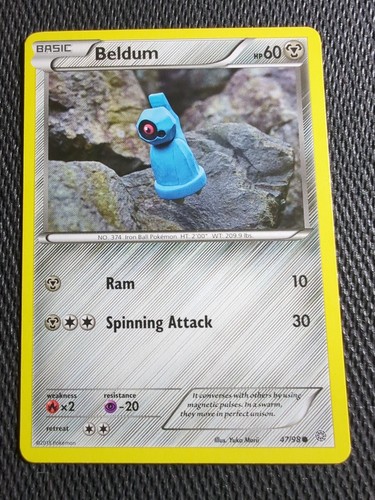 Pokémon TCG Beldum Ancient Origins 47/98 Regular Common NM - Yuka Morii ...
