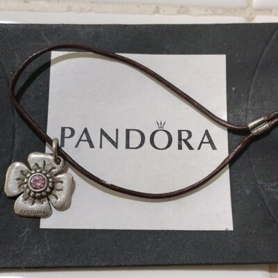 Pandora Flower Sterling Silver Clasp Opener with Pink Zirconia ...
