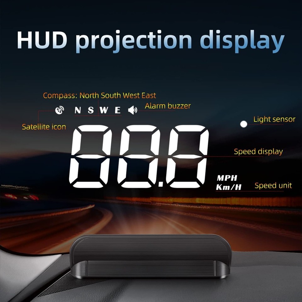 Windshield Display for Car,Digital Speedometer for Car, HUD Car6248 ...