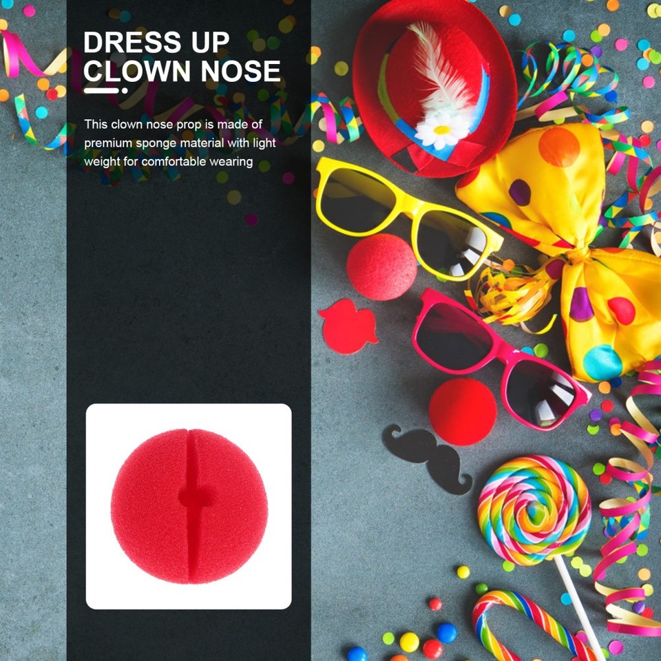 20 Pcs Dress up Sponge Nose Compact Clown Small Costume Accessories ...