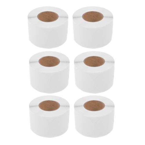 6 Rolls Round Seal Stickers White Blank Labels Envelope Mail Seal Self ...