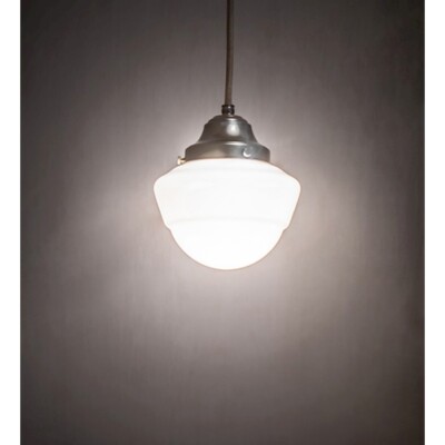 Meyda Lighting 1 Lt 7"W Revival Schoolhouse/Emma Globe Pendant, WH ...