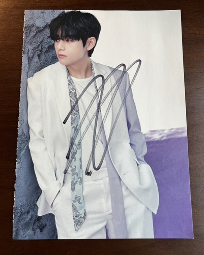 BTS V TAEHYUNG Fan Sign Event BTS THE BEST: Autographed Hand Signed 5x8 ...
