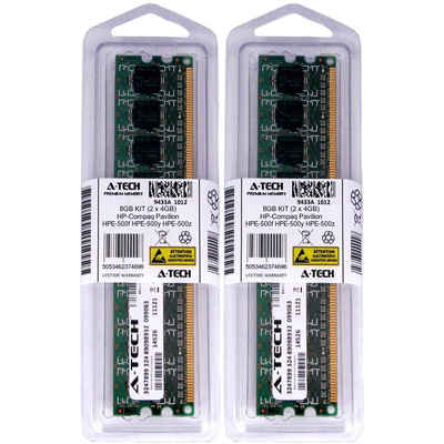 8GB KIT 2 x 4GB HP Compaq Pavilion HPE-500f HPE-500y HPE-500z Ram ...