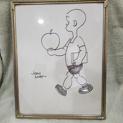 Framed Original Signed John Liney "Henry" Cartoon Drawing - 1960's | eBay