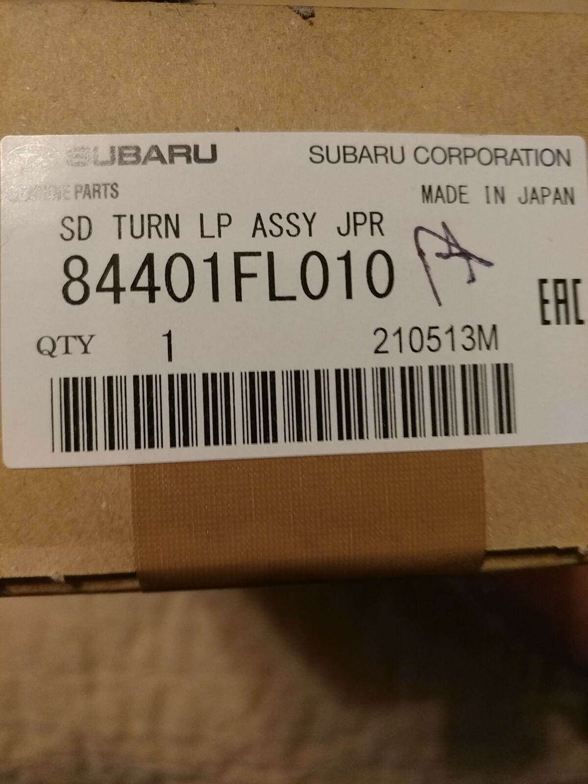 Genuine Subaru Signal Lamp 84401FL010 | eBay