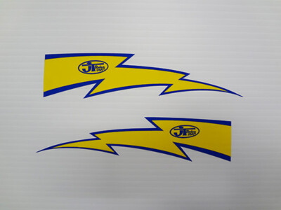 JT Racing Lightning Bolt Stickers Blue/Yellow XR Z50 TRX ATC Enduro XL ...