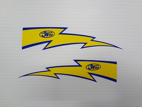JT Racing Lightning Bolt Stickers Blue/Yellow XR Z50 TRX ATC Enduro XL ...