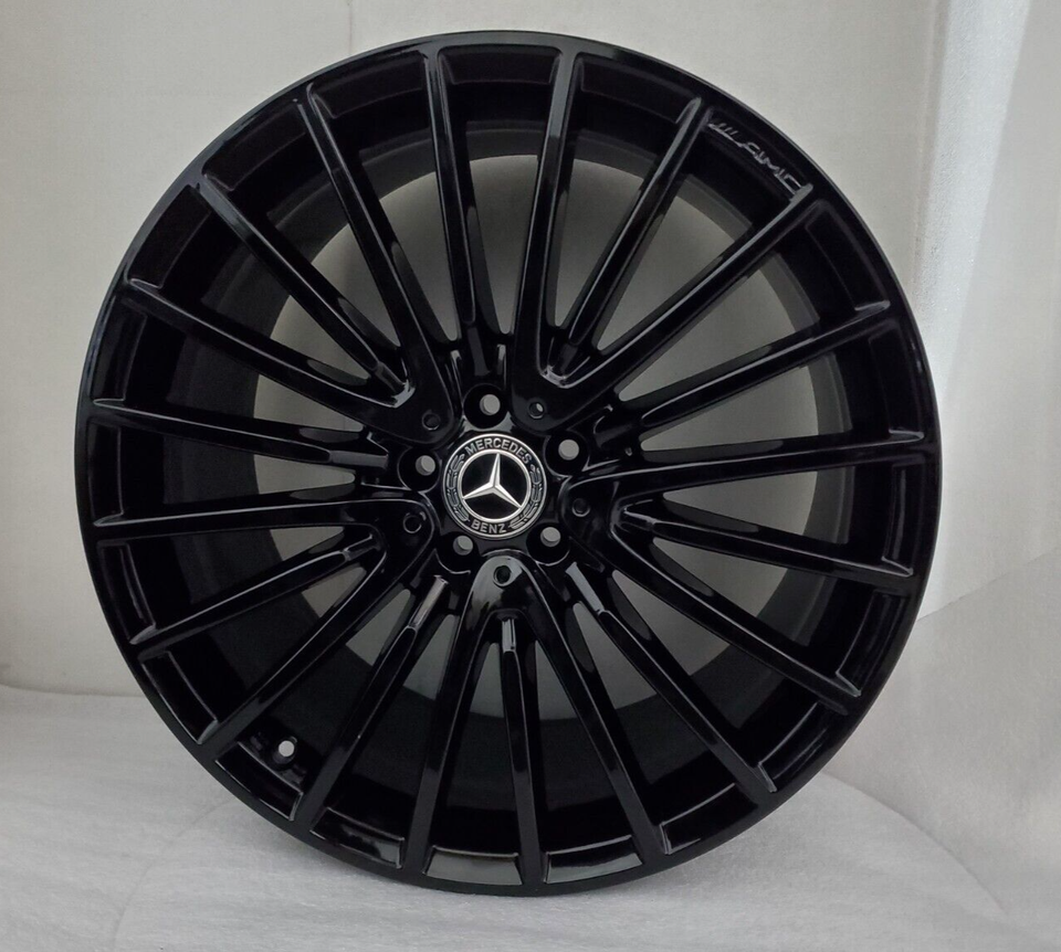 Original 21" Mercedes AMG S580 S560 S550 S63 OEM Wheels Gloss Black ...
