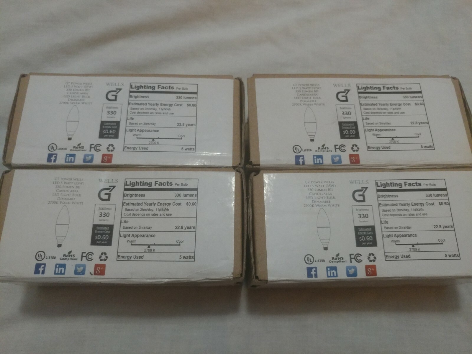 G7 Power LED Candelabra 35w Replace B11 Bullet Style Light Bulb ...