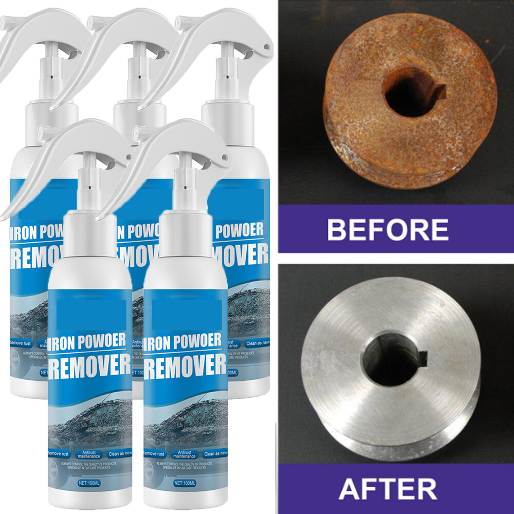 5/3Pc Car Rust Removal Spray, Car Iron Remover Spray,Iron Powder ...