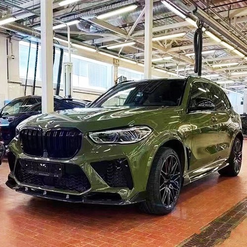FOR BMW F95 X5M CARBON LOOK BODYKIT FRONT SPLITTER DIFFUSER SPOILER ...
