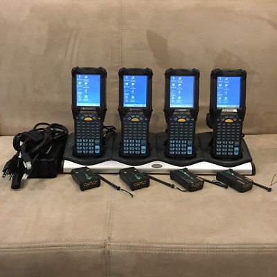 Lot of 4 Symbol Motorola MC9090-GF0HBGGA2WR Windows CE Barcode Scanner ...