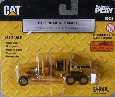 Diecast Norscot Die-Cast 1/87 HO Scale Cat 163H Motor Grader 55403 NEW ...