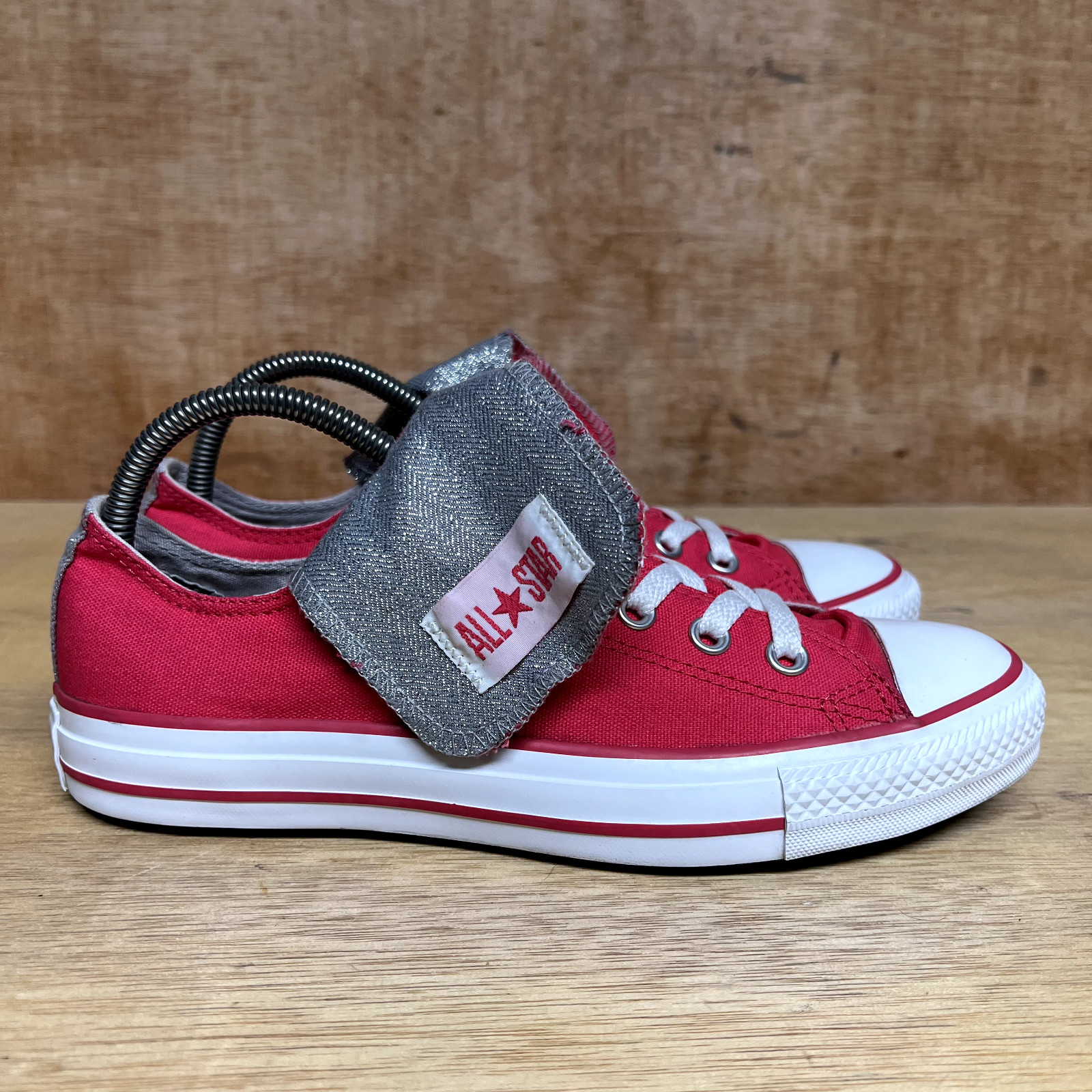 Converse Snap Tongue Pink White Glitter Shoes Sneaker… - Gem