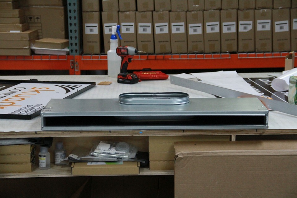 36" Plenum Box for [36" Linear Slot Diffuser - (1 Slot) Single Slot ...