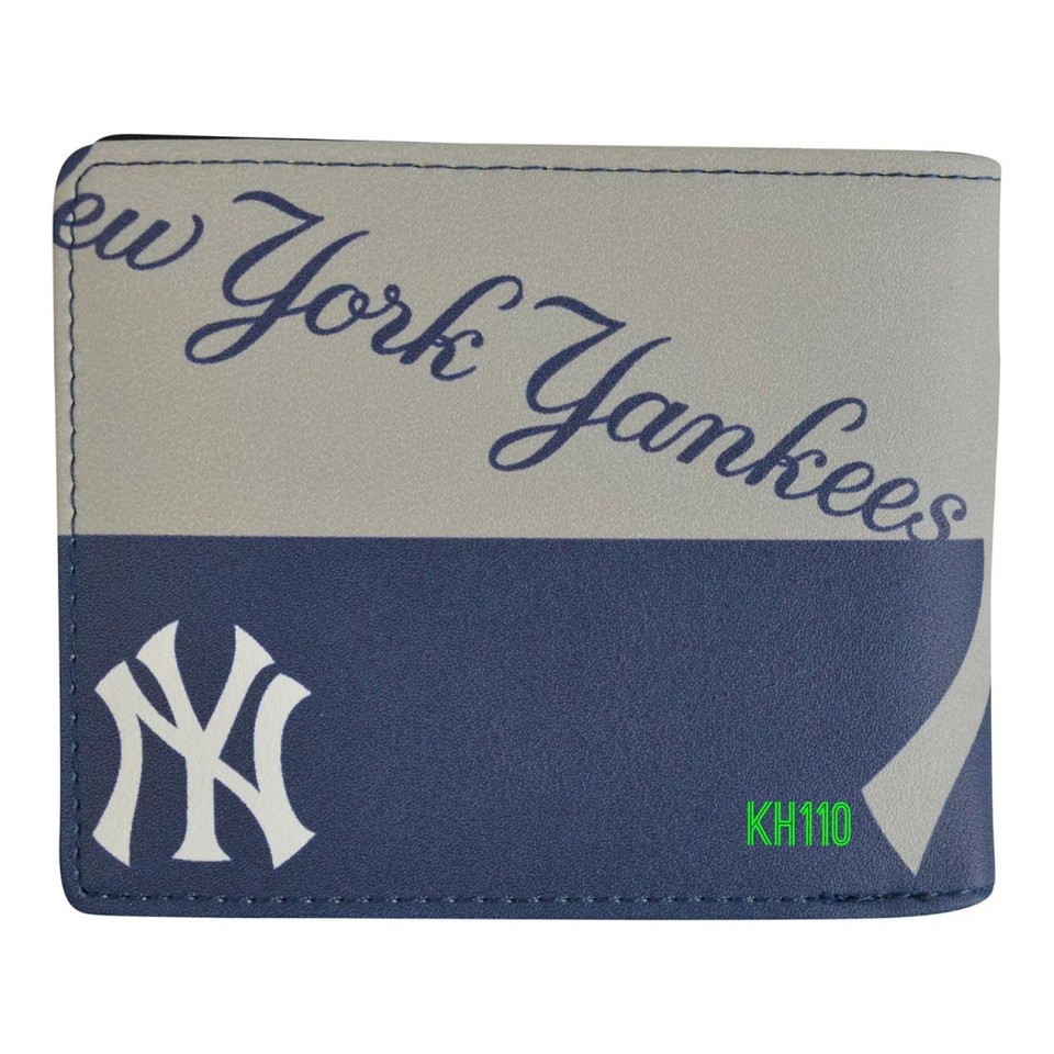 MLB New York Yankees Men's Printed Logo Leather Bi-Fold Wallet | eBay