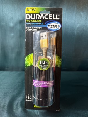 Duracell Pro Series PRO908 10ft Micro-USB Charging Cable, Braided ...