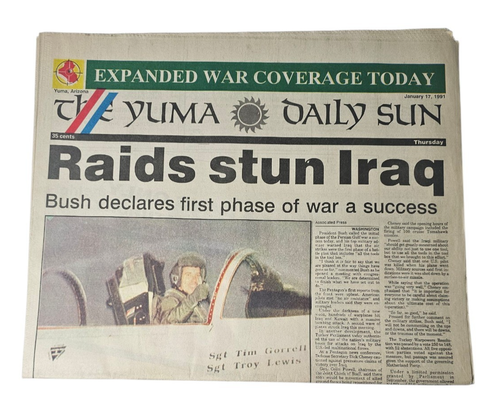 Raids Stun Iraq The Yuma Daily Sun CA October 18, 1989 Newspaper ...
