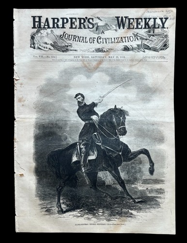 1863 CIVIL WAR newspaper DEATH STONEWALL JACKSON after CHANCELLORSVILLE ...