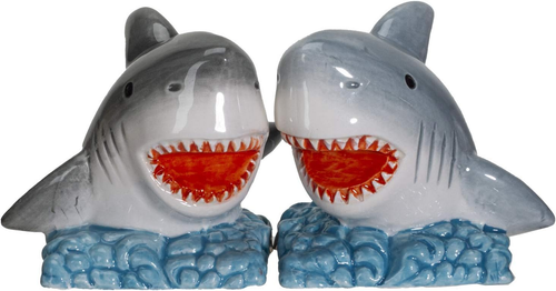Sharks on the Sea Ceramic Salt and Pepper Shakers Set 726084665163| eBay