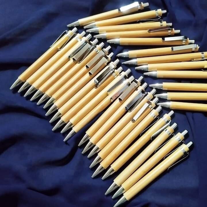 Biodegradable eco friendly Bamboo pen blue /black | eBay